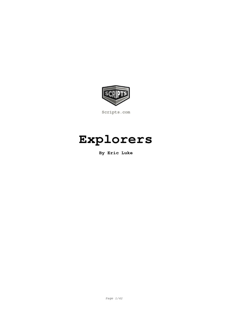 Explorers Movie Scrip | Download Free PDF | Unidentified Flying Object