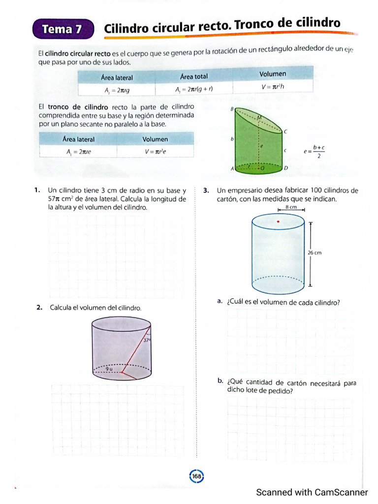 Semana 7 - Sesion 1 - Actividad 7 Cilindro Circular Recto y Tronco de ...