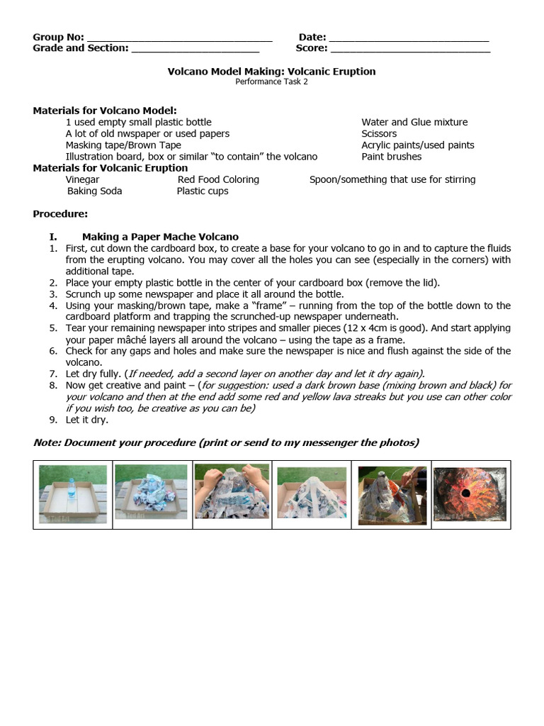 PT2 - Volcano Model and Eruption | PDF | Volcano | Paint