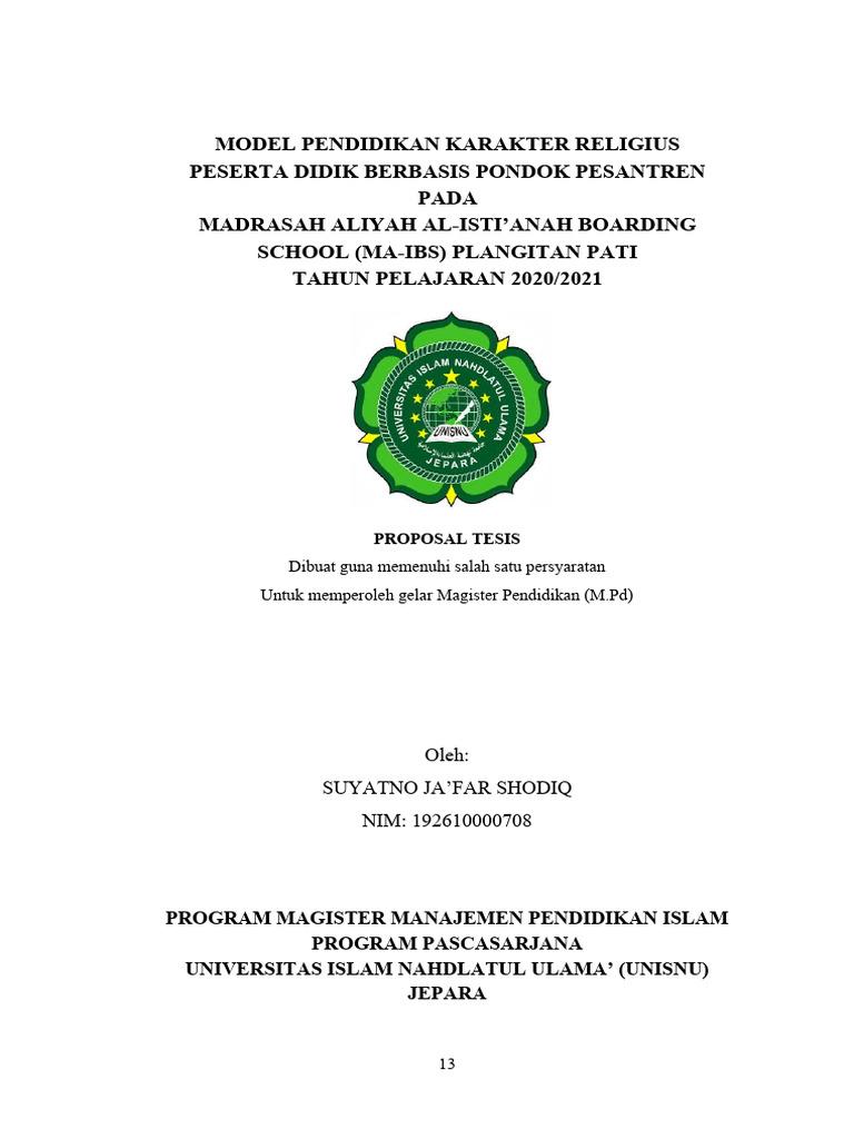 Proposal Tesis s2 | PDF