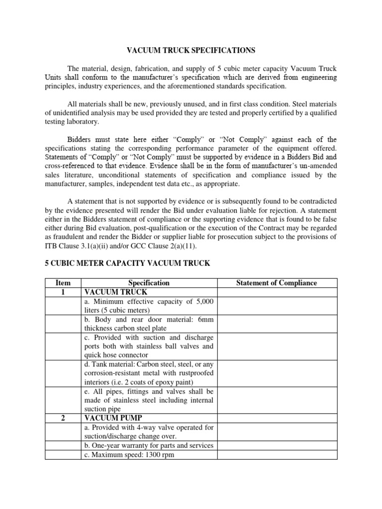Specifications - Design and Build of Septage Treatment Plant 3 | PDF ...