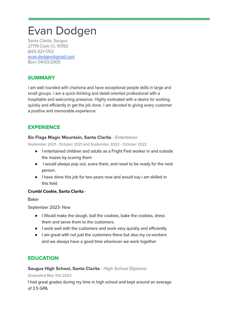 Resume Update | PDF