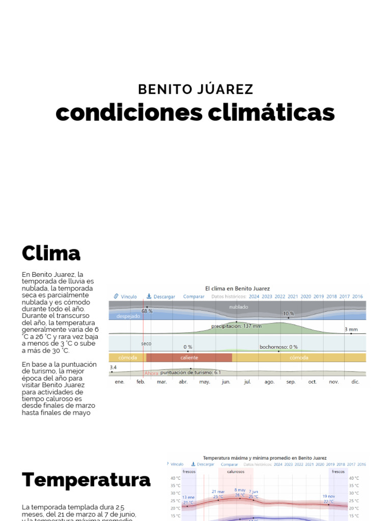 condiciones climáticas BJ | PDF | Clima templado | Geografía Física