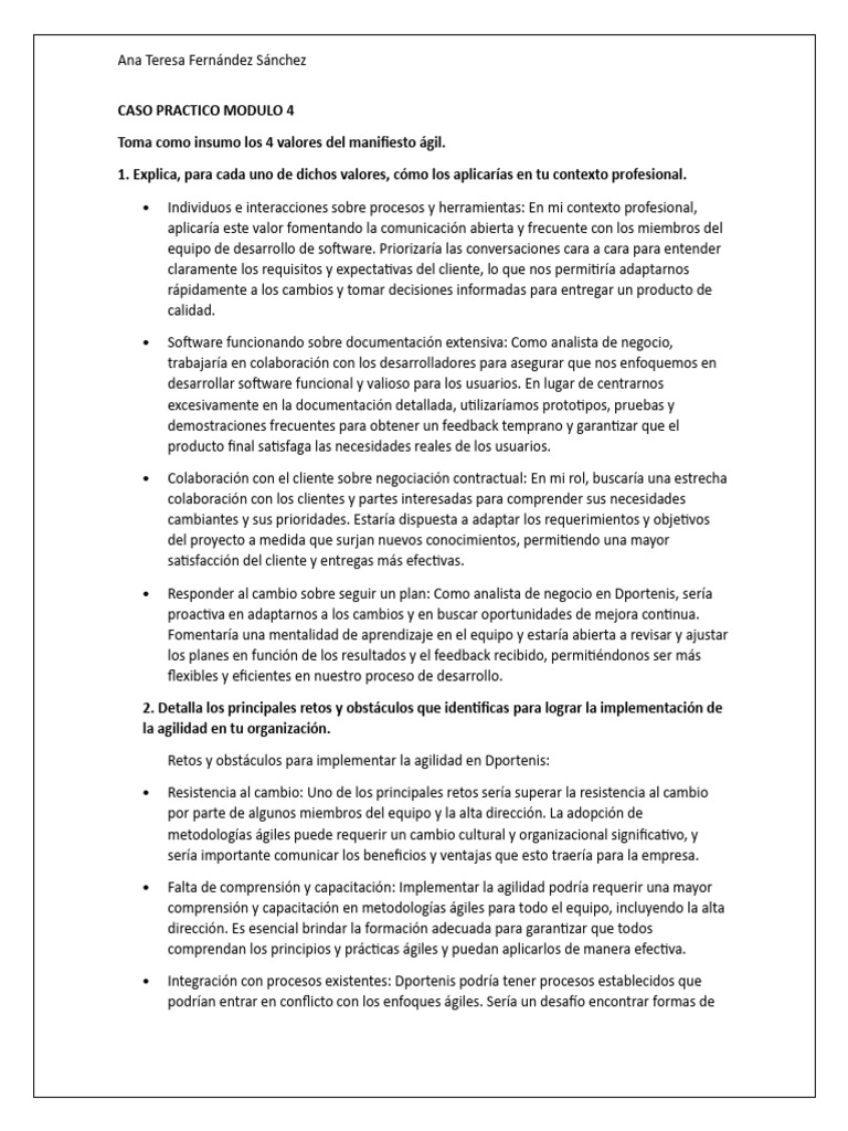 CASO PRACTICO MODULO 4 ATFS | PDF | Software | Ingeniería de software