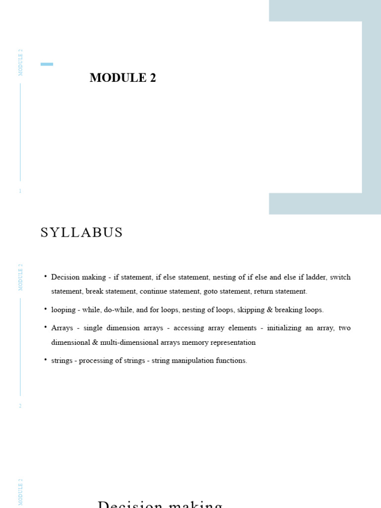 Module 2 Complete | PDF | Control Flow | Parameter (Computer Programming)