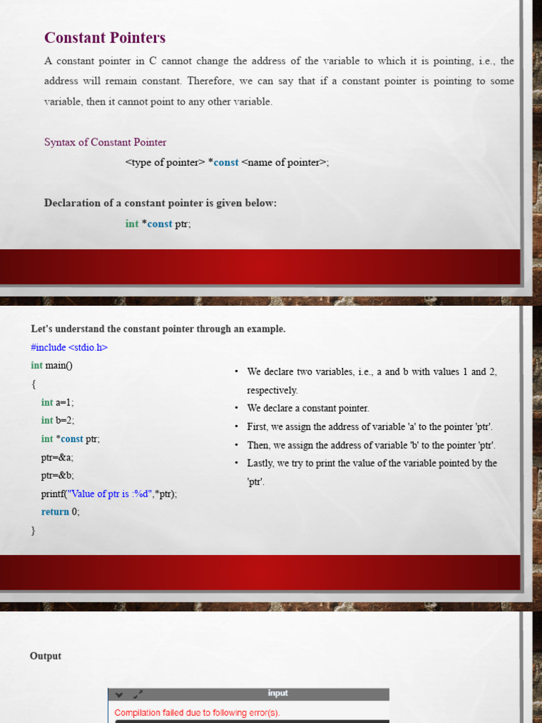 Const Pointer | PDF | Pointer (Computer Programming) | Mathematical Logic Const Pointer | PDF | Pointer (Computer Programming) | Mathematical Logic