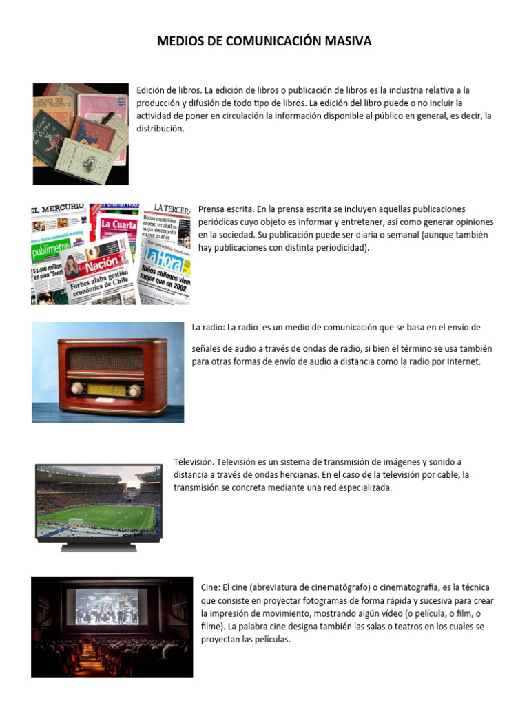 MEDIOS DE COMUNICACIÓN MASIVA | PDF