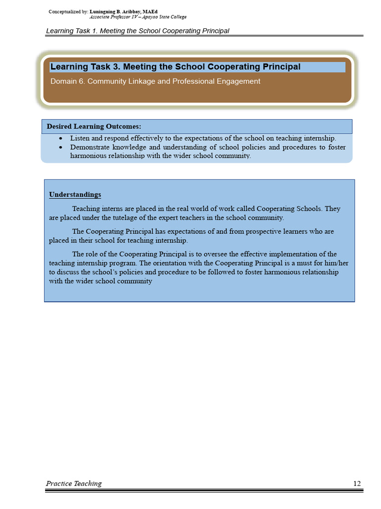 Learning Task 3 | PDF | Learning | Cognition