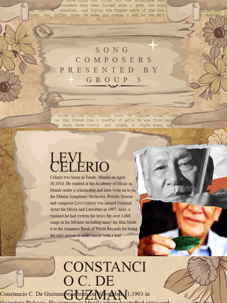 Filipino Music Composers Overview | PDF | Performing Arts | Musical ...