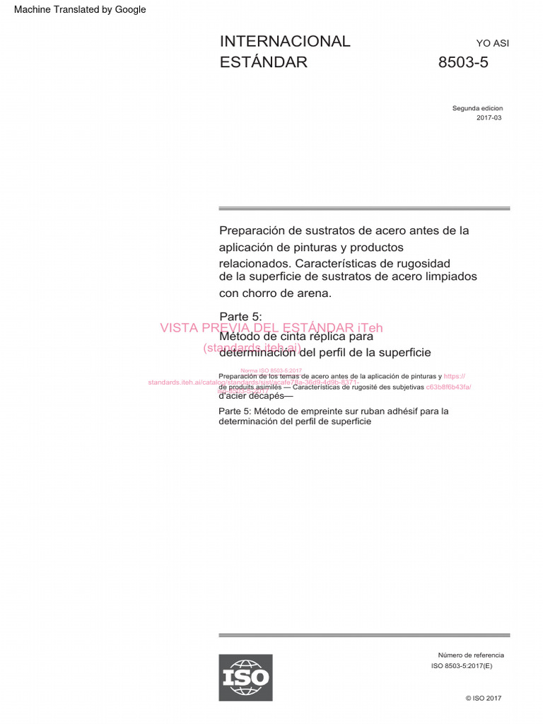 Iso 8503 5 2017 | PDF | Organización internacional para la ...