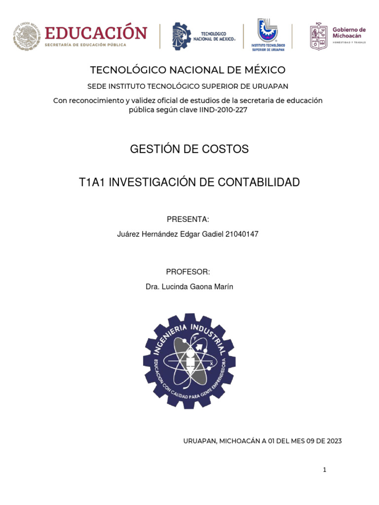 T1a1 - Investigación Contabilidad | PDF | Contabilidad | Auditoría