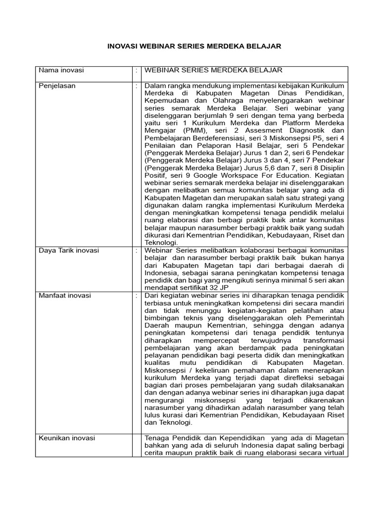 Webinar Series Dikpora 2023 - Form 1 | PDF