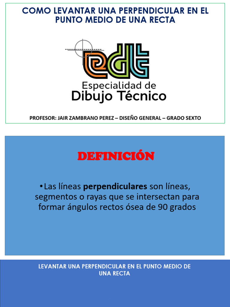 Como Levantar Una Perpendicular | PDF | Perpendicular | Línea (geometría)