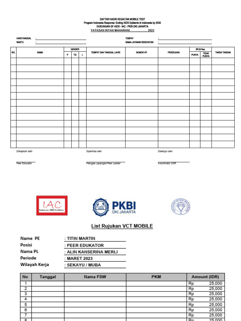 List Dan Absen Mobile Test | PDF