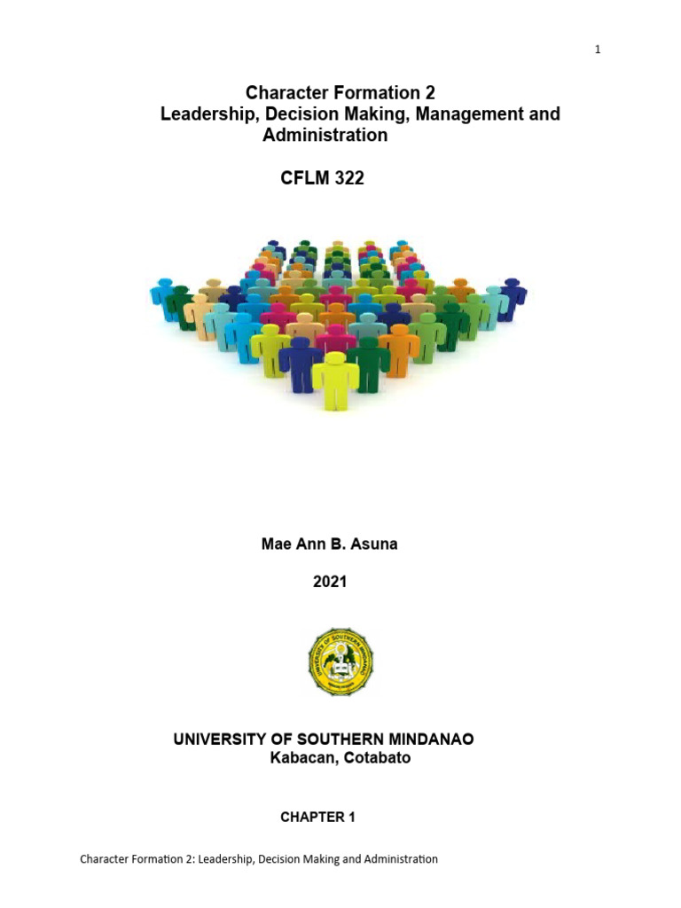 Character Formation 2 Leadership NOTES | PDF | Leadership | Decision Making