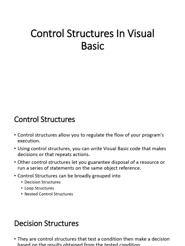 Control Structures 2024 | PDF | Control Flow | Software Development Control Structures 2024 | PDF | Control Flow | Software Development