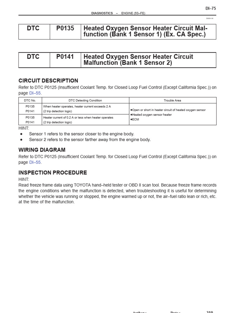 Heated O2 Sensor-5SFE-ECM-DIAGNOSTICS | PDF | Systems Engineering ...