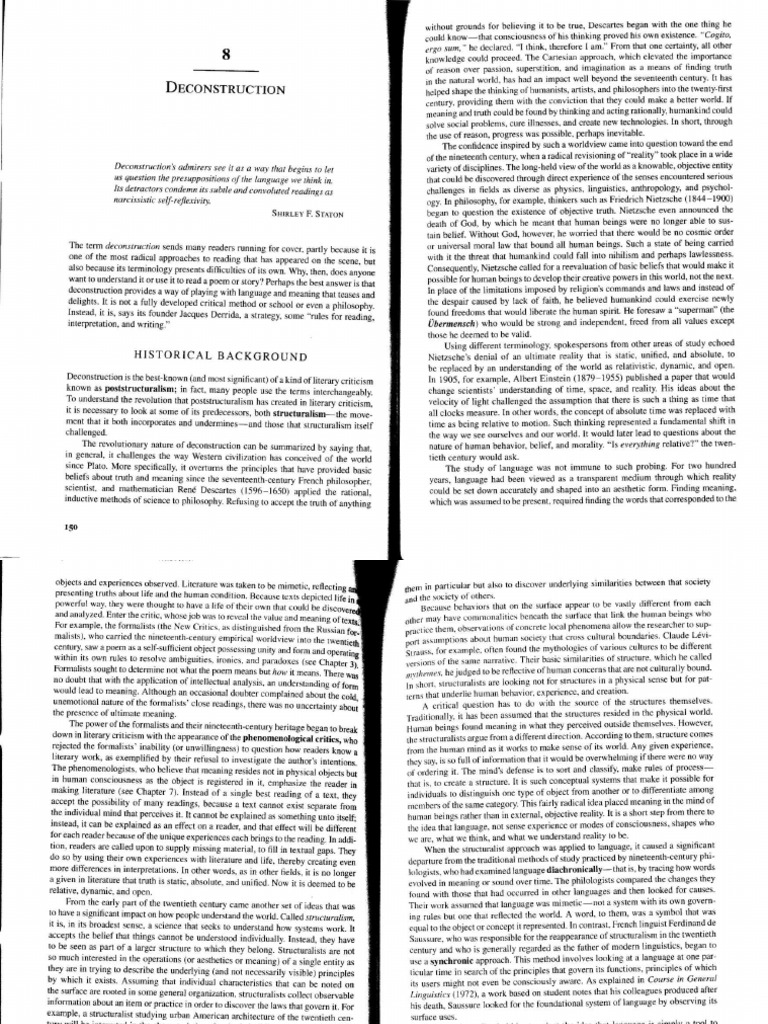 Dobie Deconstruction | PDF | Deconstruction | Time