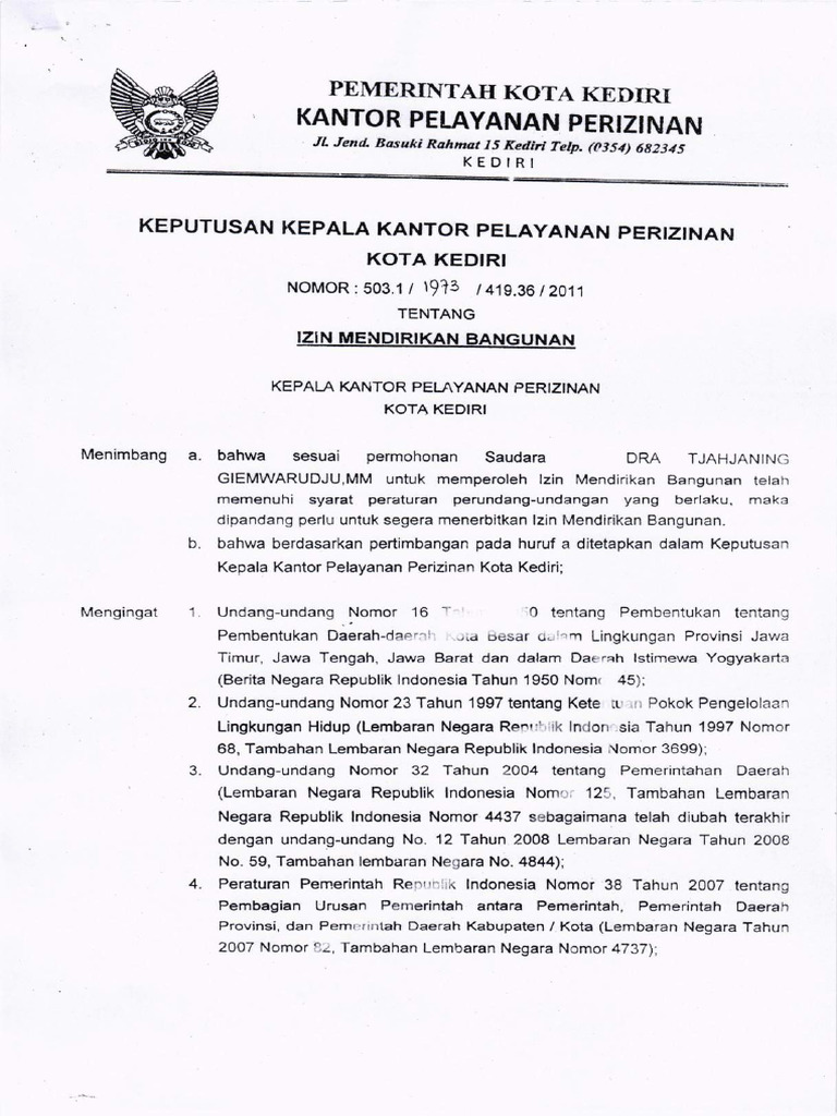 IMB Bangunan Gedung Pendidikan | PDF