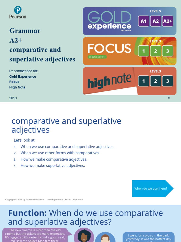 Grammar A2+ - 5 Comparative and Superlative Adjectives | PDF | Adjective | Human Communication