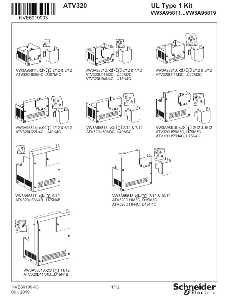 ATV320 UL Type 1 Kit Installation Guide | PDF | Electric Motor | Direct ...