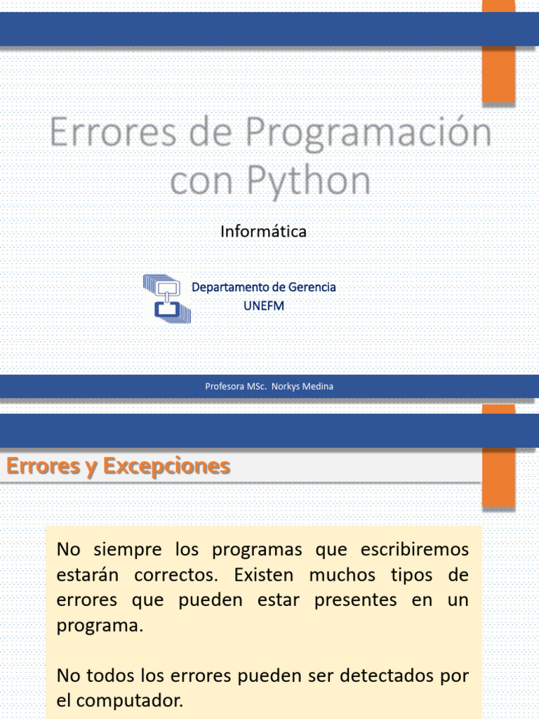 Errores en Python | PDF | Python (lenguaje de programación ... Errores en Python | PDF | Python (lenguaje de programación ...