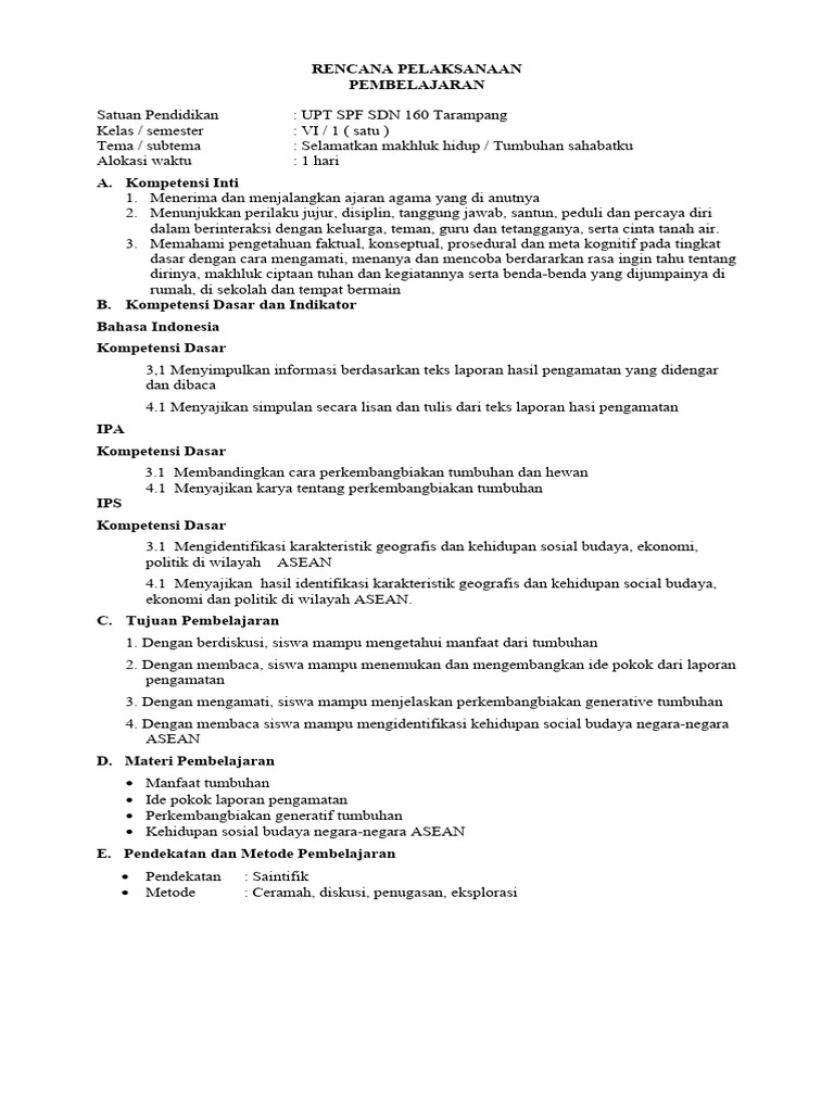 Format RPP CGP 10 REGULER | PDF | Seni & Disiplin Bahasa | Kajian ...