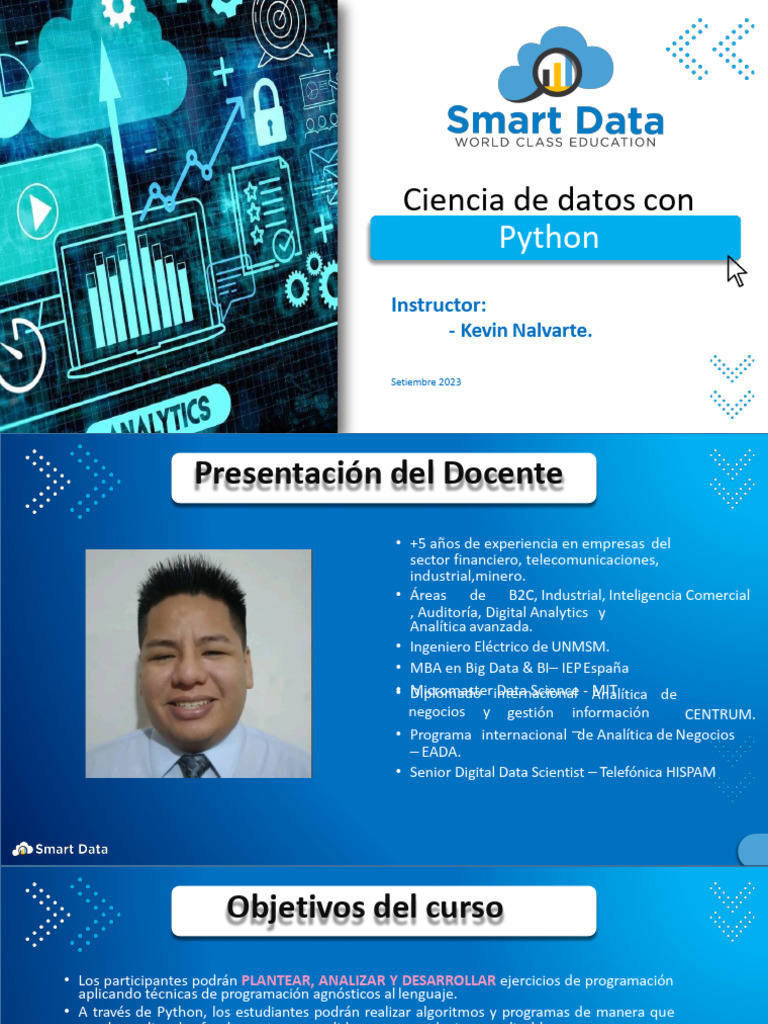 Curso de Ciencia de Datos con Python | PDF | Algoritmos | Programación de computadoras