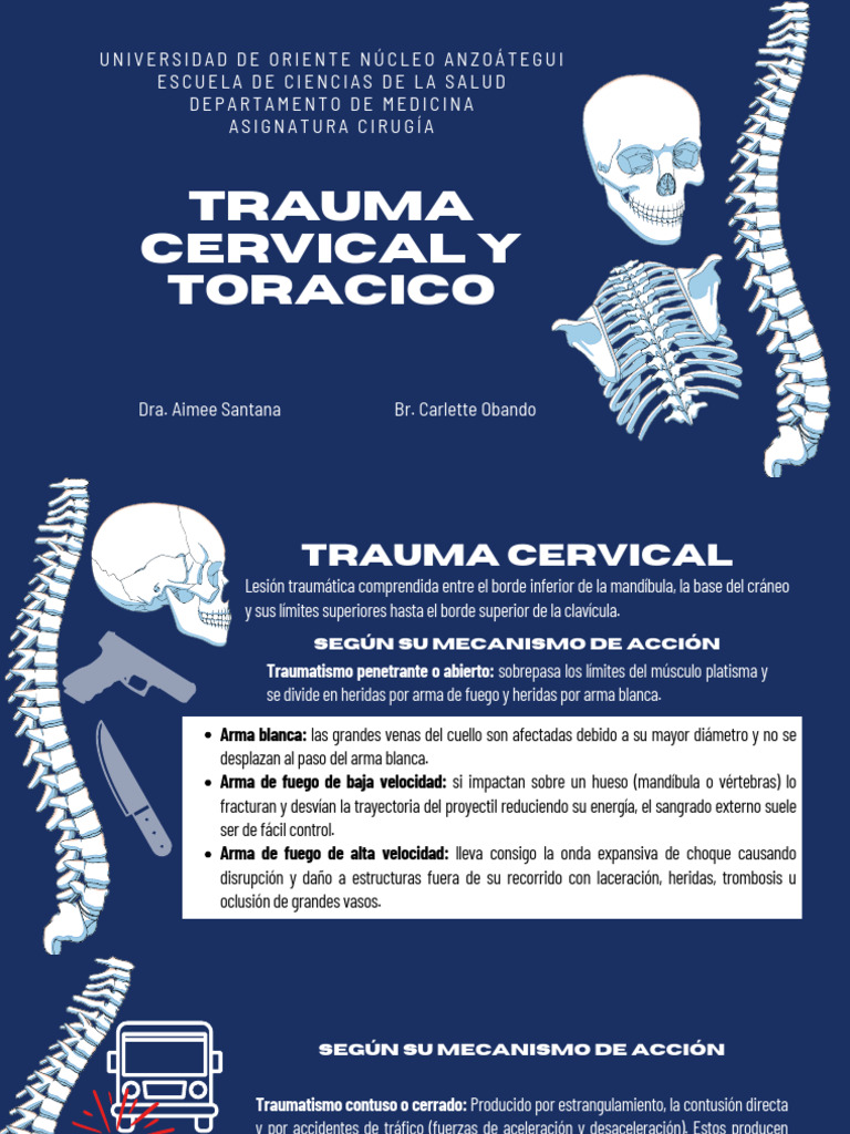 Trauma Cervical y Toracico | PDF | Lesión | Medicina CLINICA
