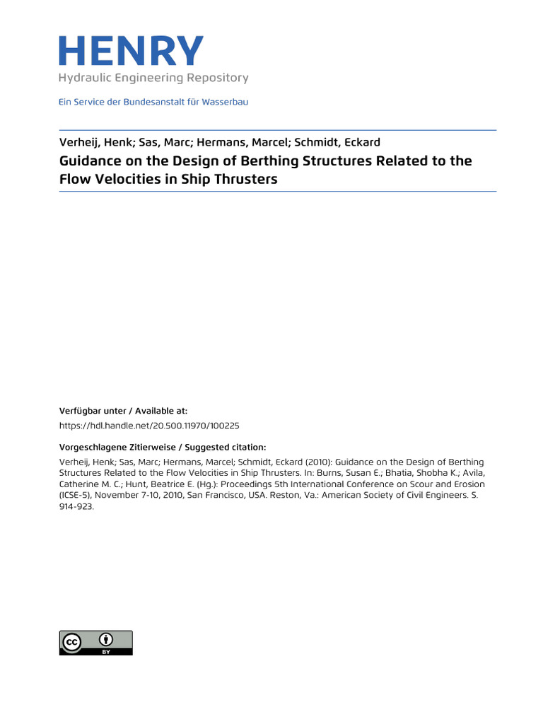 Berthing Structure Design Guidelines | PDF | Propeller | Ships