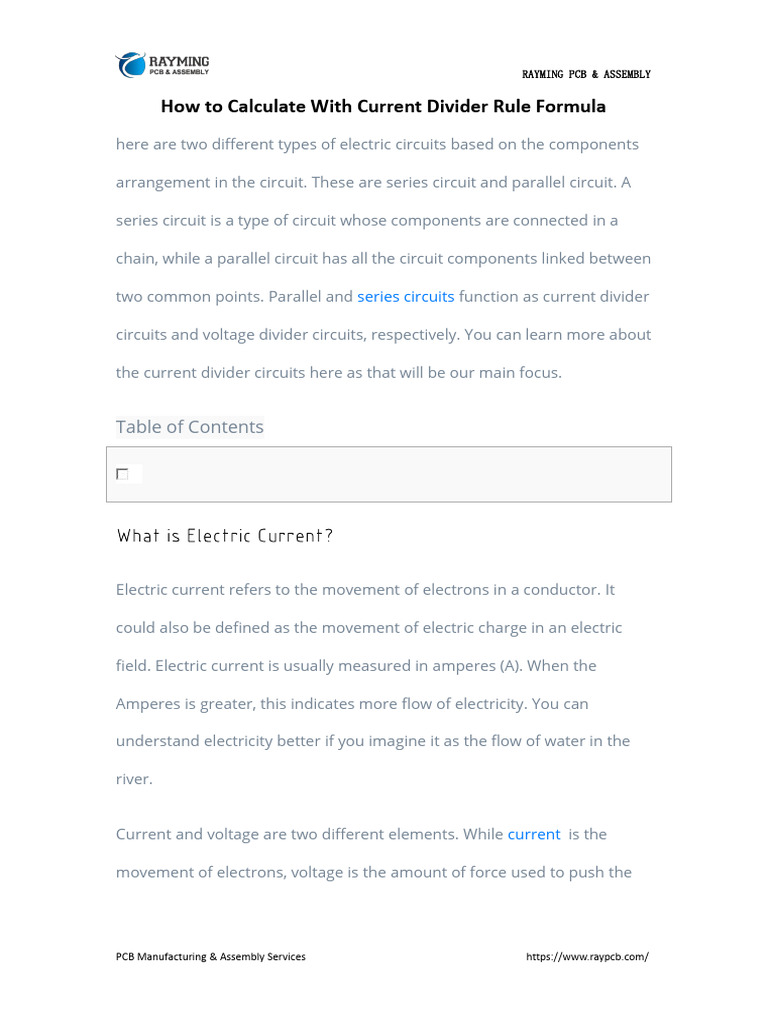 Current Divider Rule Explained | PDF | Series And Parallel Circuits ...