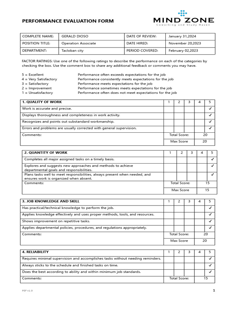 MZ Pef (Gerald) | PDF | Performance Appraisal | Psychology