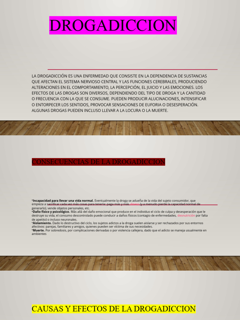 DROGADICCION | PDF | La dependencia de sustancias | Estrés (biología)