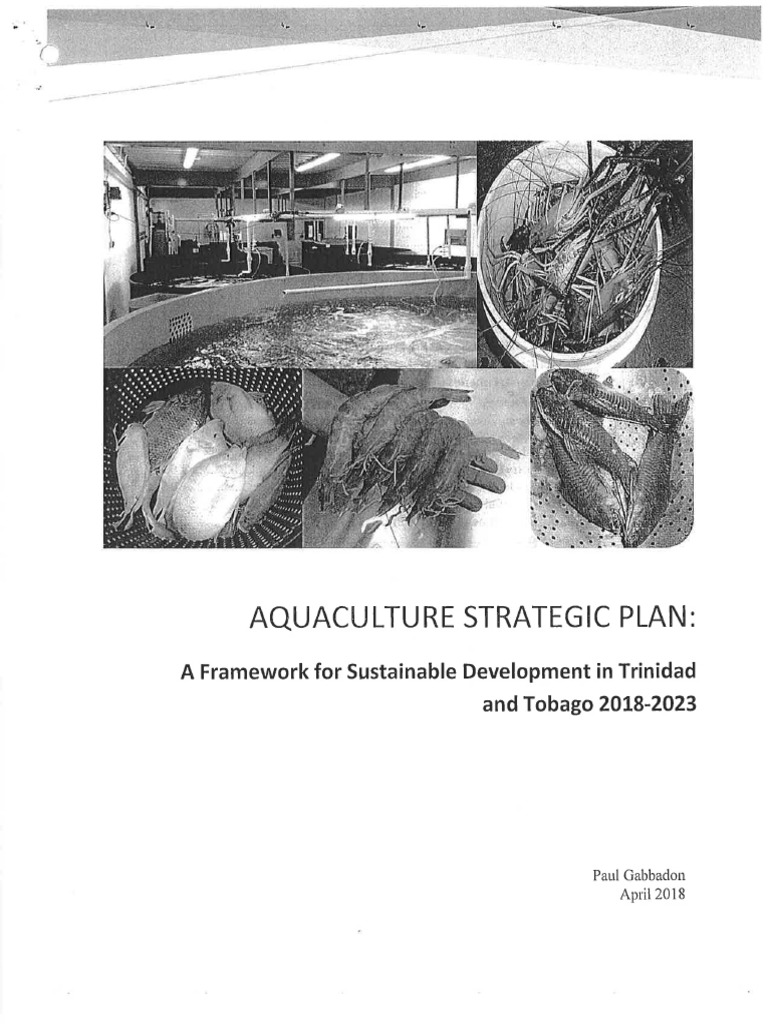 Aquaculture Sector Strategic Plan A Framework For Sustainable Development in Trinidad and Tobago ...