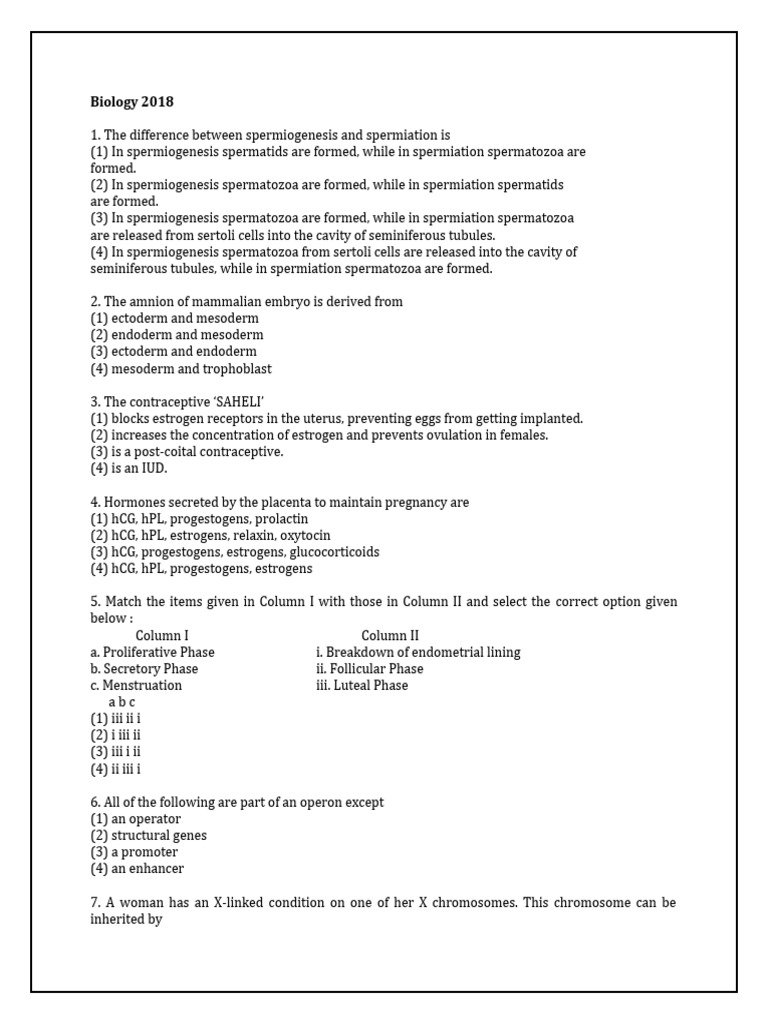 Biology 2018 Pdf Heart Valve Rna