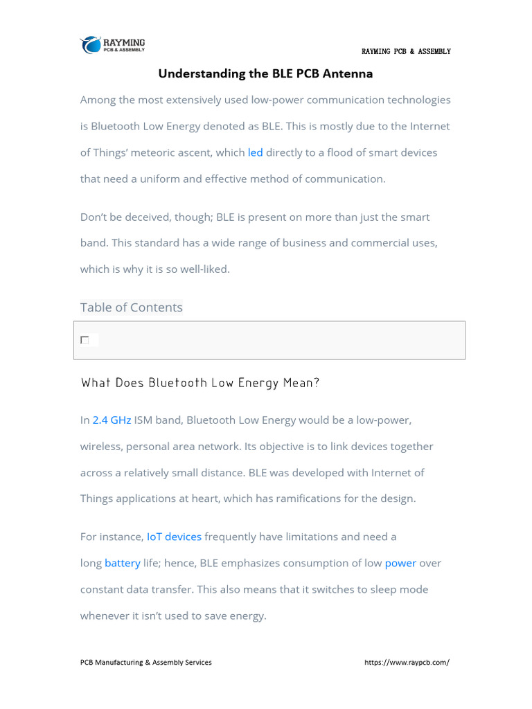 Understanding The BLE PCB Antenna | PDF | Antenna (Radio ...