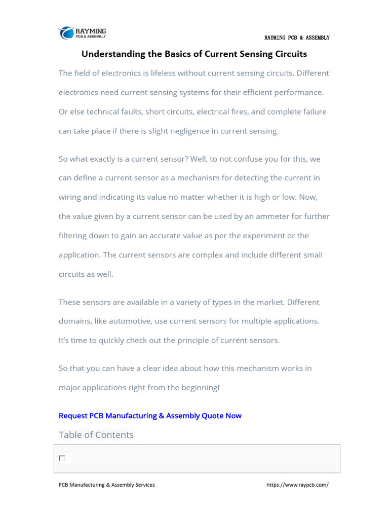 Current Sensing Circuits Guide | PDF | Resistor | Electrical Resistance ...