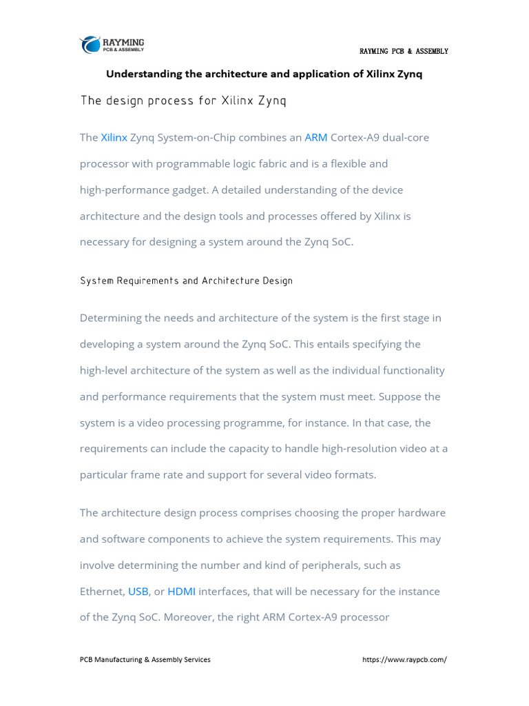 Understanding The Architecture and Application of Xilinx Zynq | PDF | System On A Chip | Field ...