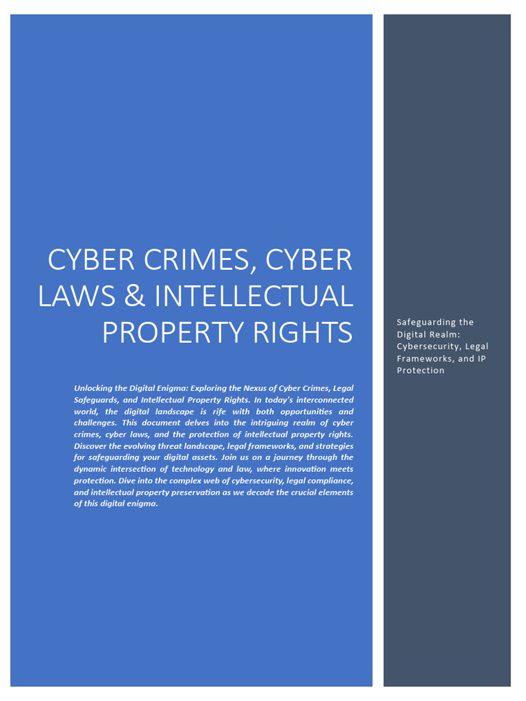 Cyber Law Cyber Crime & IPR Notes | PDF
