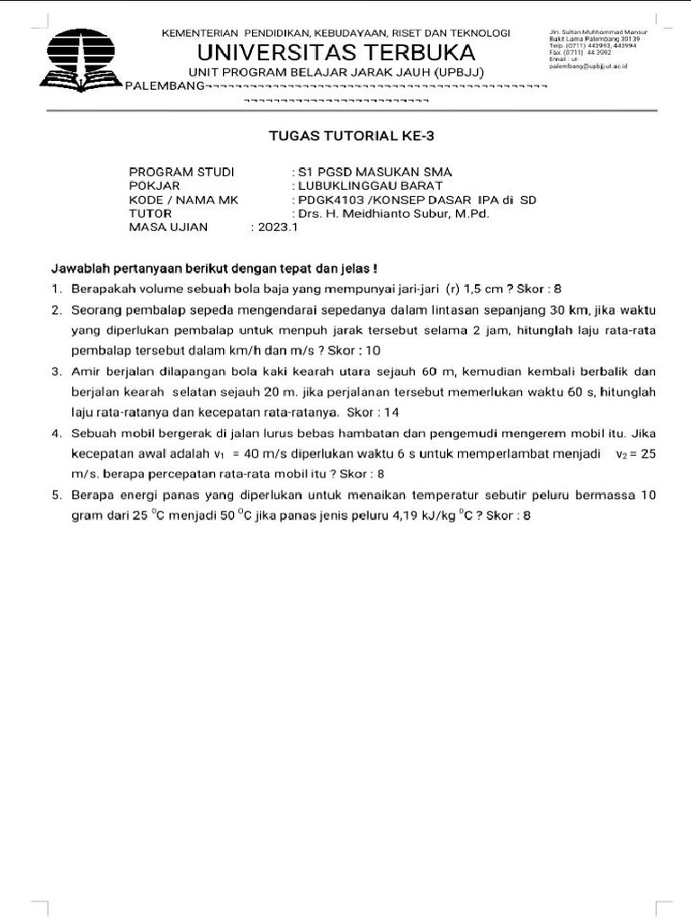 Tugas Tutorial 3 Konsep Dasar Ipa Di SD Anjas WR | PDF