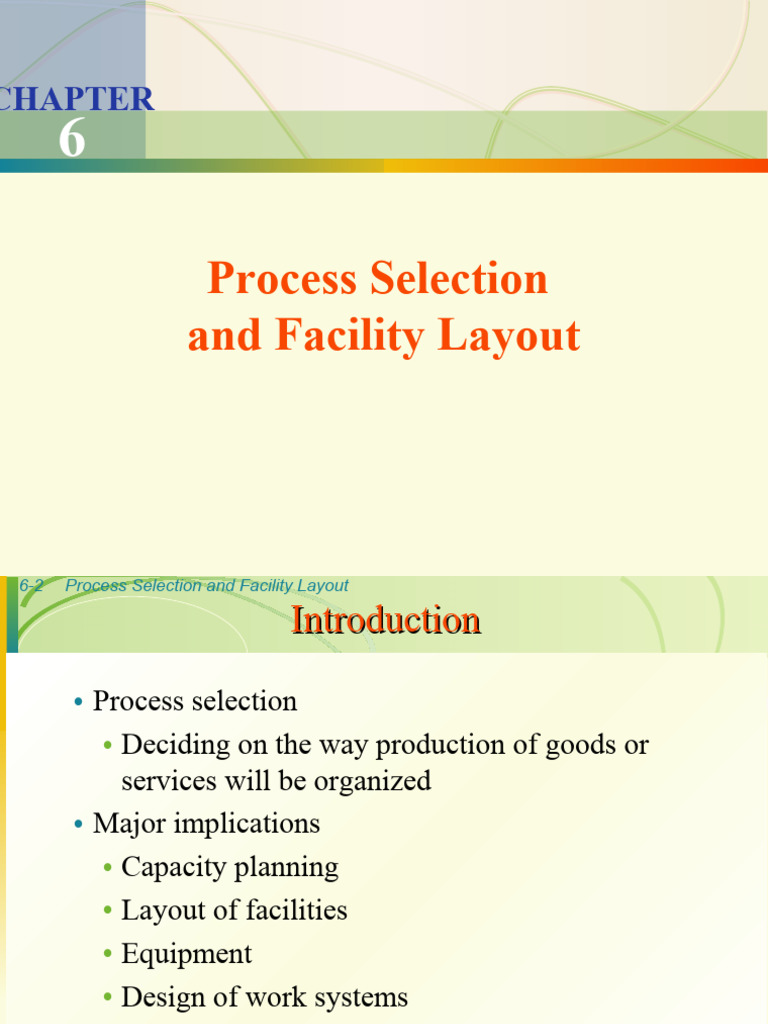 Chapter 5 Process Selection and Facility Layout | PDF | Automation | Internet