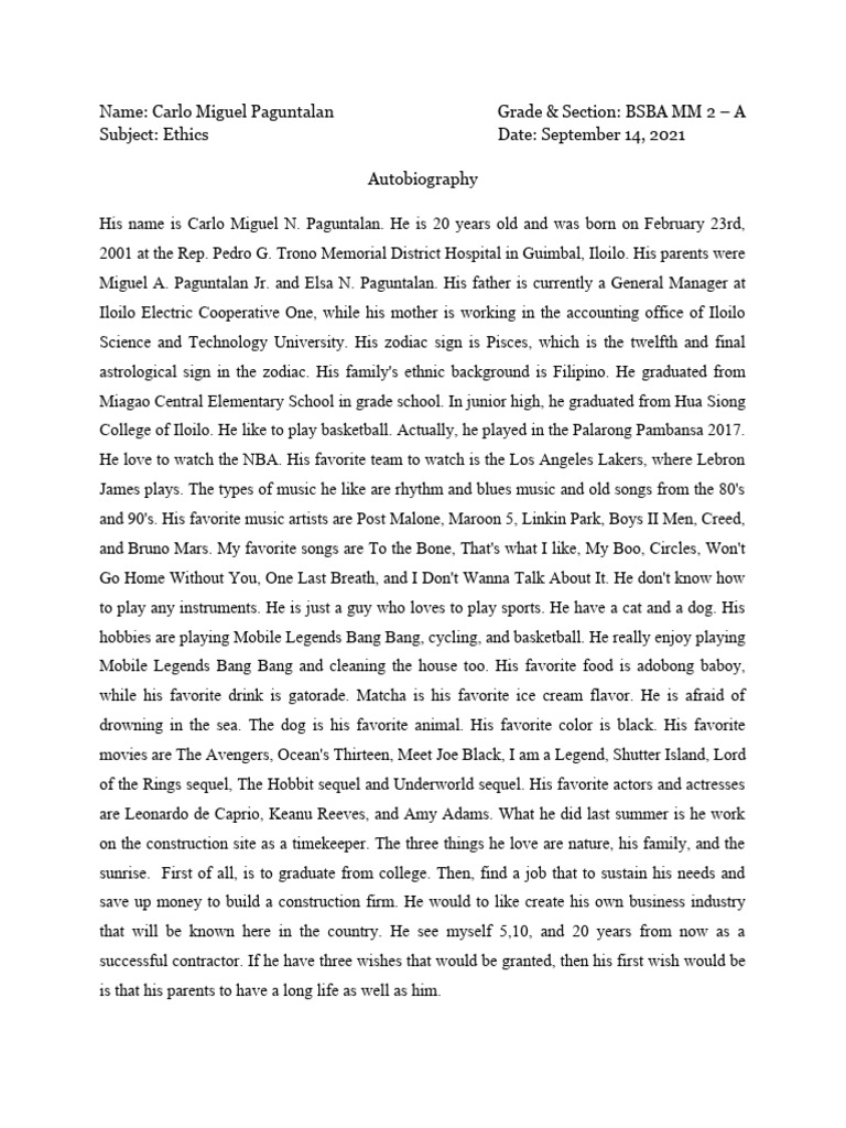 (Ethics) Autobiography | PDF