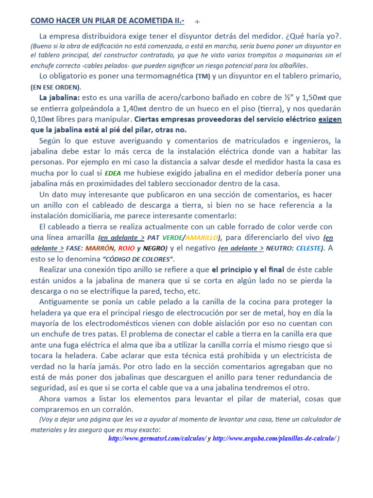 E Cómo Hacer Un Pilar Resumido II | PDF | Ingenieria Eléctrica | Materiales