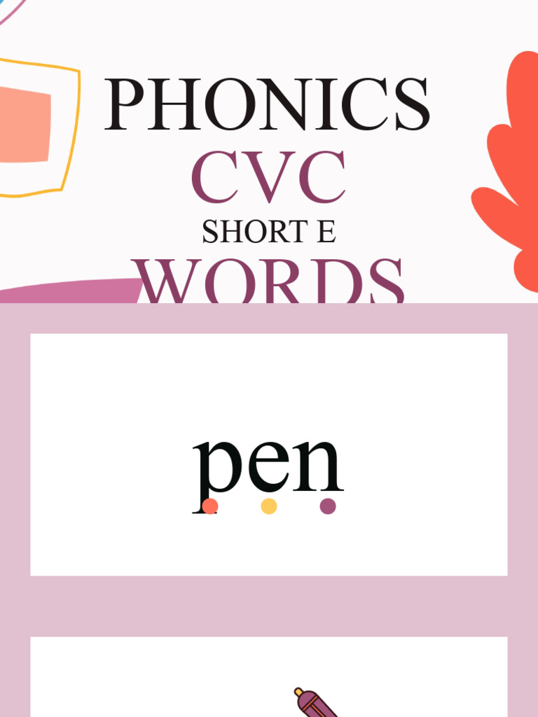 Phonics Short Vowel E Sound Presentation | PDF | Foreign Language Studies