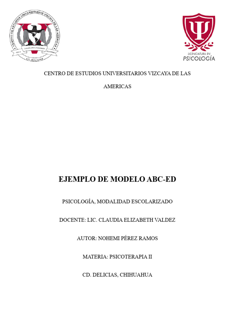 Modelo Abc - Ed | PDF | Pensamiento | Sicología