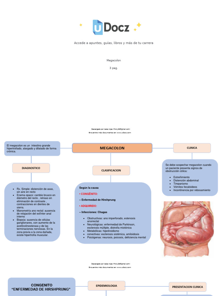 Megacolon Congénito: Diagnóstico y Tratamiento | PDF | Estreñimiento | Recto