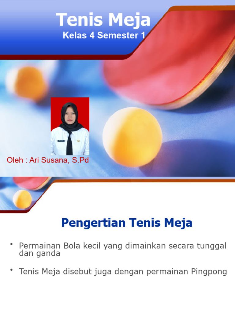 Pengantar Tenis Meja untuk Kelas 4 | PDF