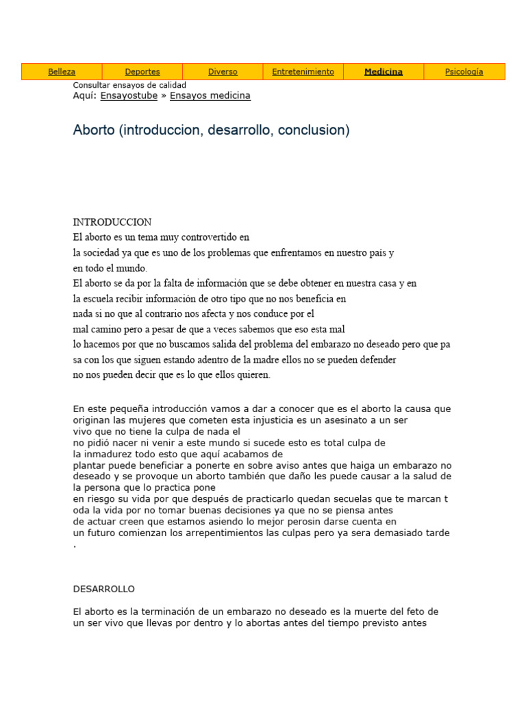 Enzayo ABORTO | PDF | Aborto | El embarazo