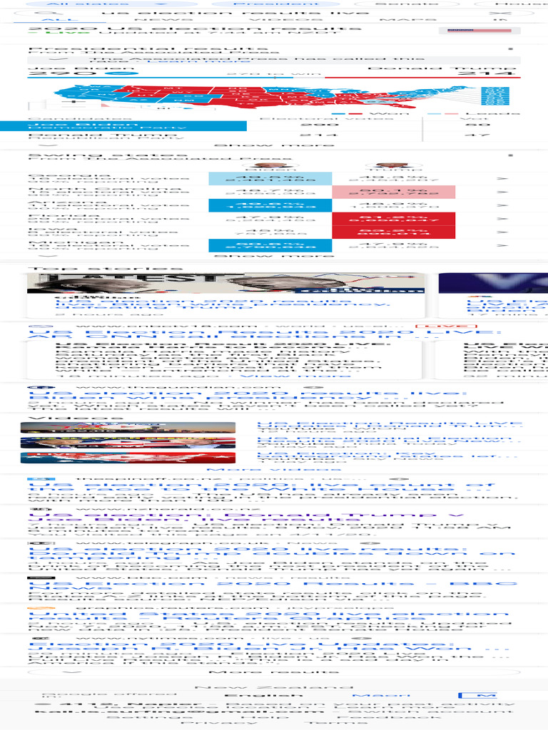 Us Election Results Live - Google Search | PDF | Federal Government Of ...