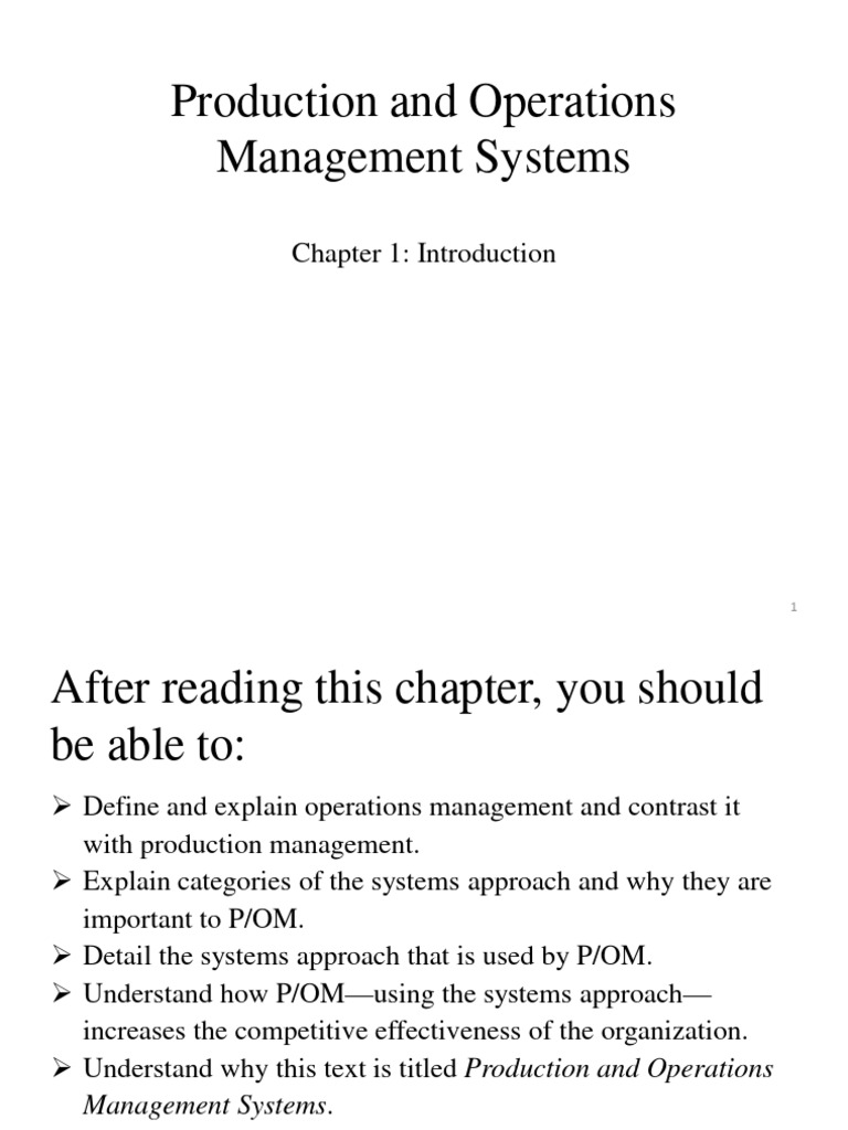 21MB205 LM1 | PDF | Operations Management | System